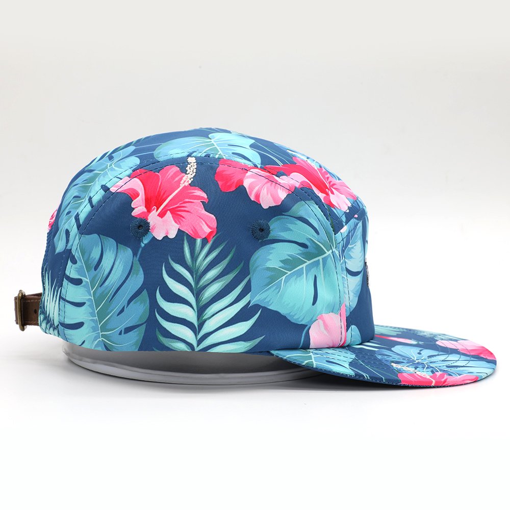 Printing Nylon Woven 5 Panel Patch Hats Wholesale - Sumkcaps