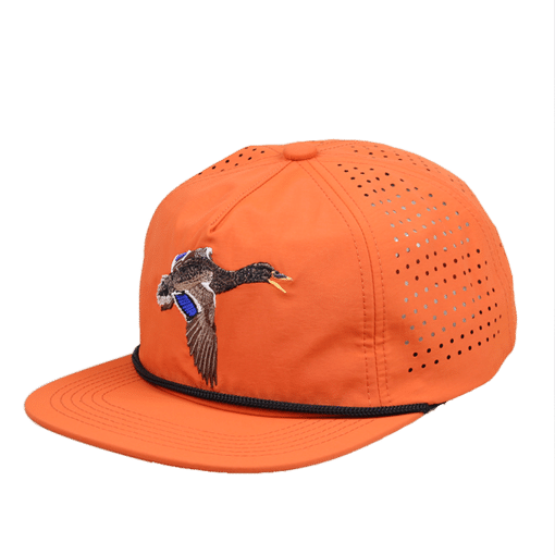 Orange Perforated Rope Hats Wholesale