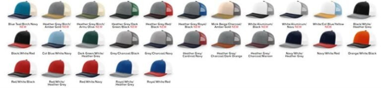 Richardson 112 Hat Colors - Trucker Hat - Sumkcaps