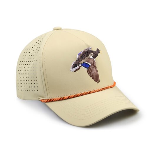 Tan Perforated Golf Rope Hats Wholesale