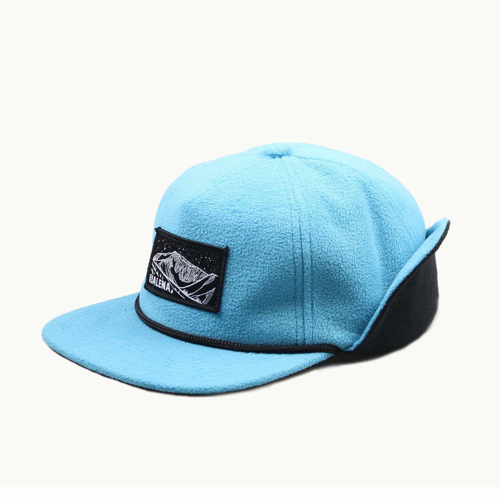 Custom Blue Polar Fleece Trapper Hat - Sumkcaps